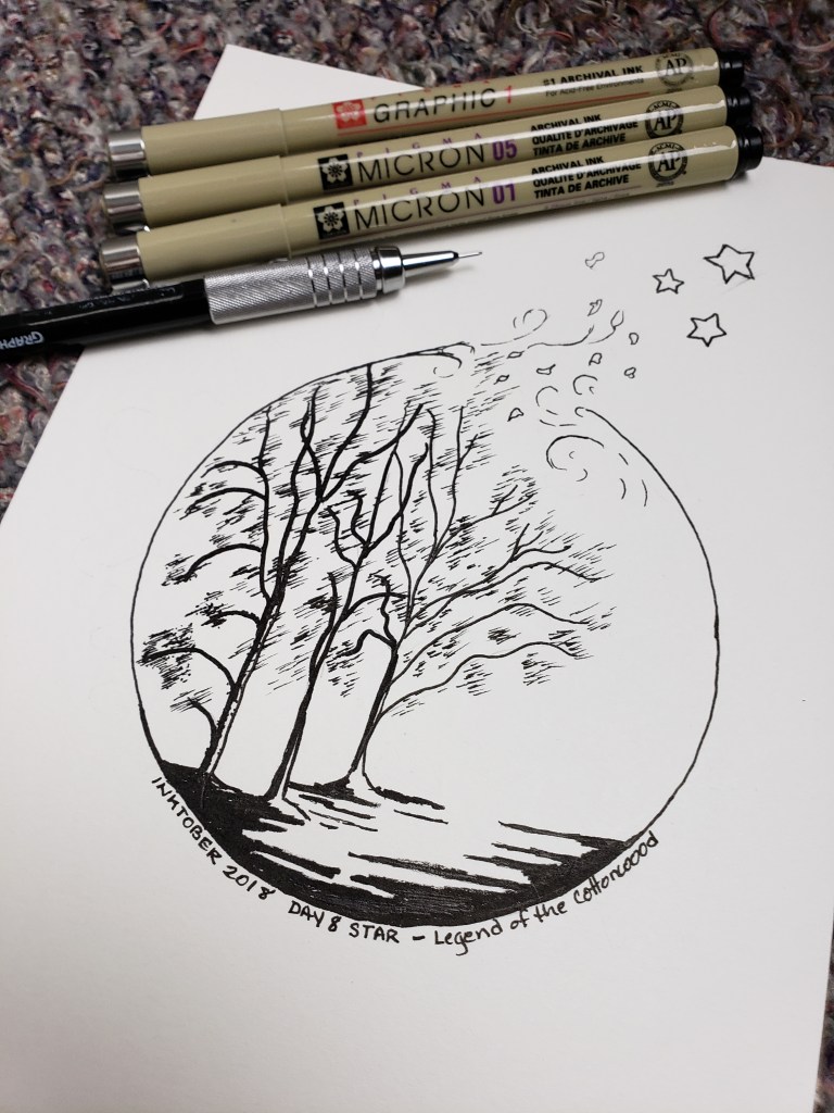 Inktober Week 2 – Stars Legend – Flexing My Wings